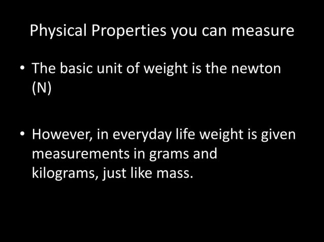 Physical properties you can measure | PPTX | Physics | Science