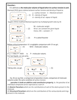 Physical properties of liquid | PDF