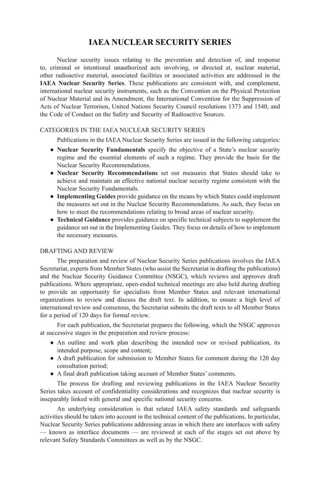 Physical Protection of Nuclear Material and Nuclear Facilities | PDF