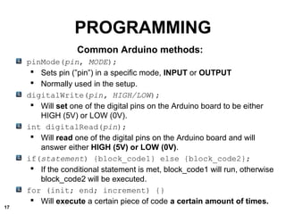 Physical prototyping lab1-input_output (2) | PPT | Programming Languages | Computing