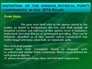 Physical purity analysis of samples of different crops | PPT