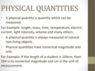 Physical quantities | PPTX