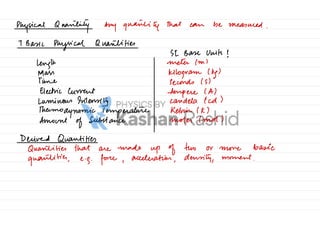 Physical Quantities (physics) - cambridge | PDF | Physics | Science