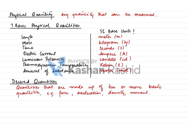 Physical Quantities (physics) - cambridge | PDF | Physics | Science