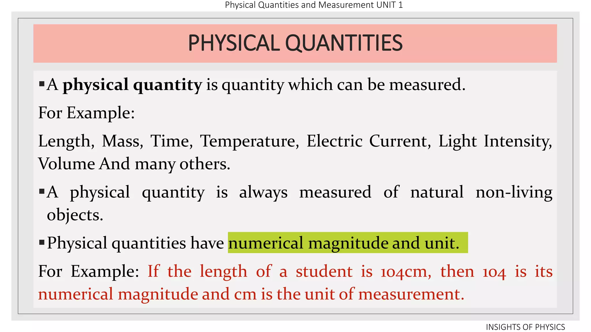 Physical quantities and measurement | PPTX
