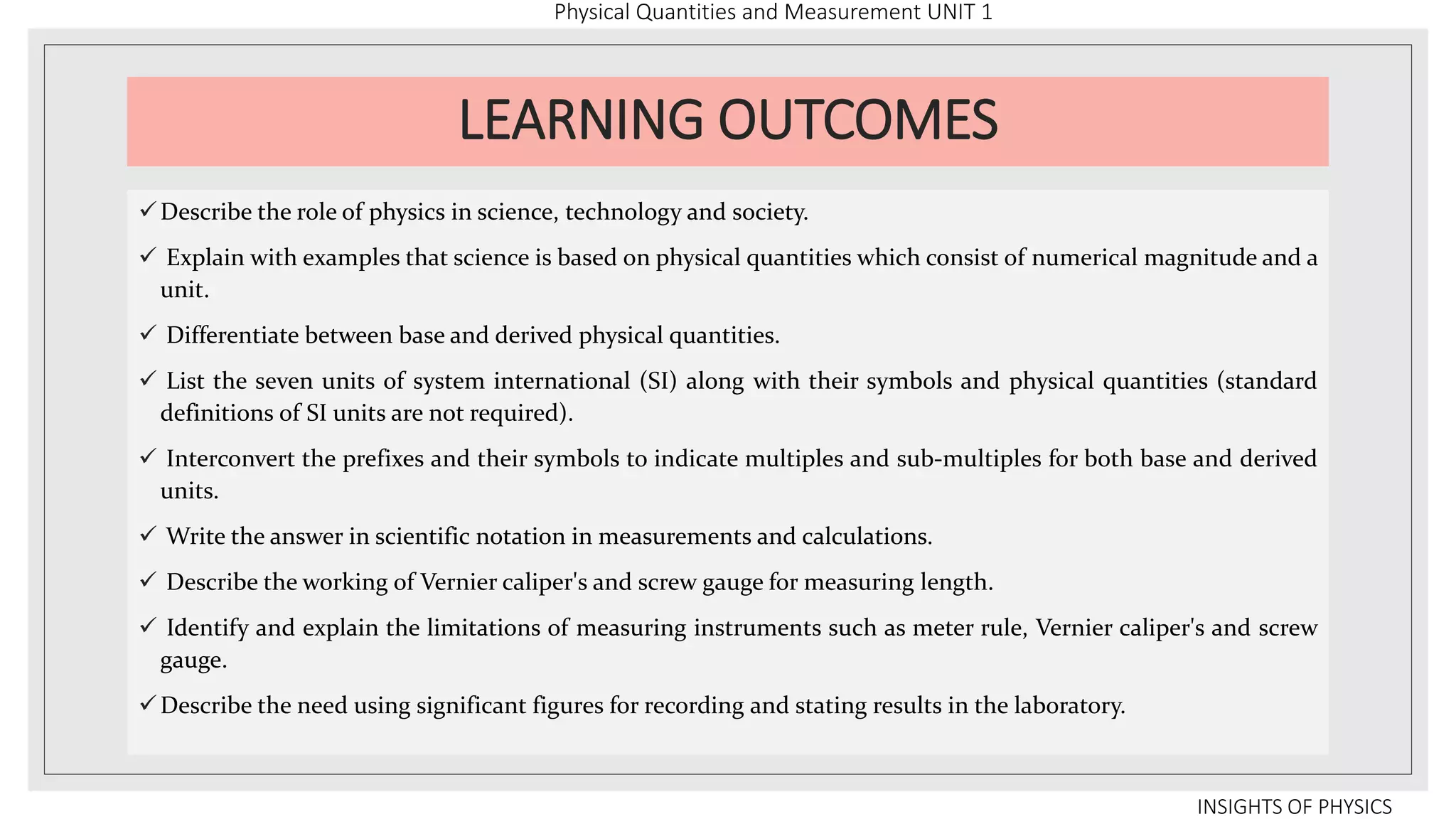 Physical quantities and measurement | PPTX