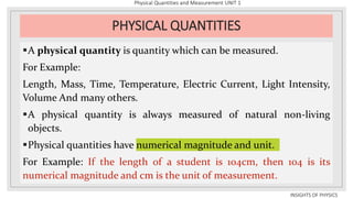 Physical quantities and measurement | PPTX
