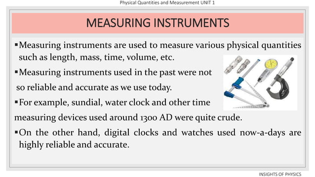 Physical quantities and measurement | PPTX | Physics | Science