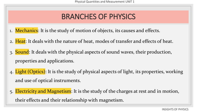 Physical quantities and measurement | PPTX | Physics | Science