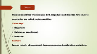 Physical quantities and vector representation | PPTX