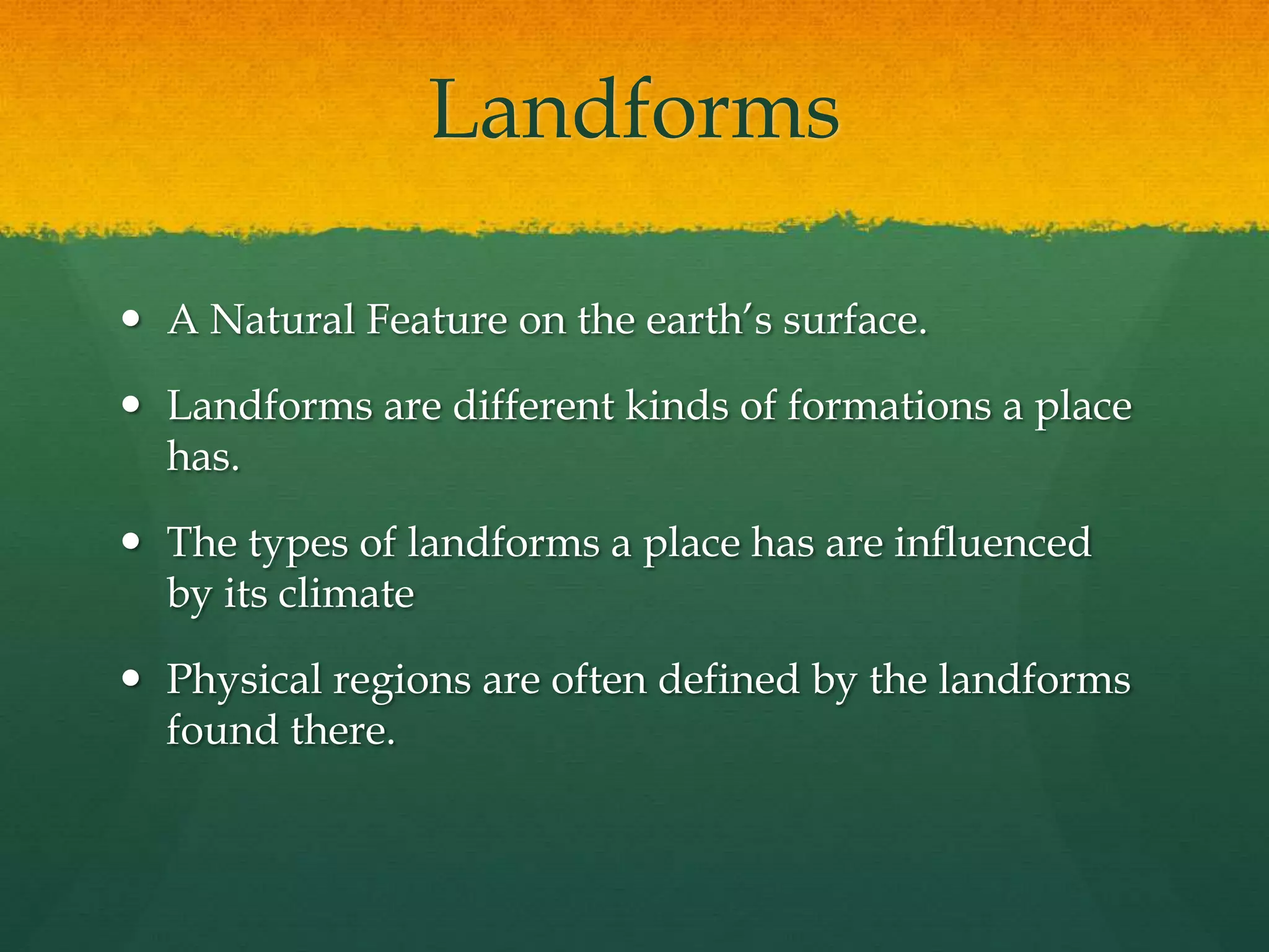 Physical Regions and Landforms | PPTX