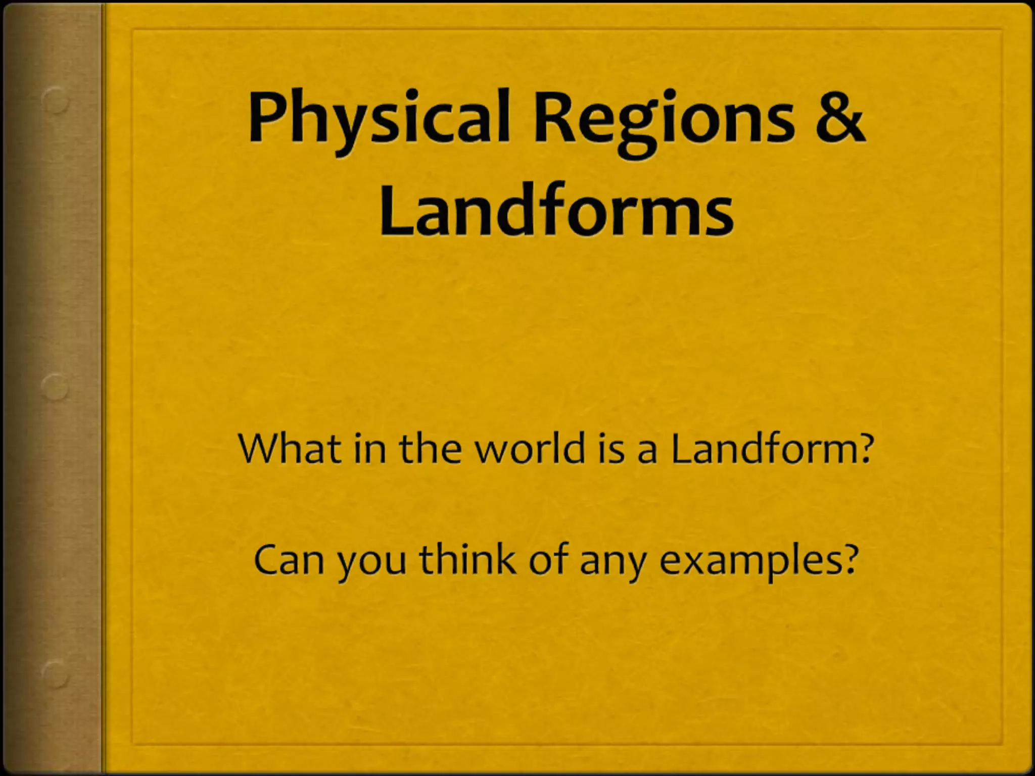 Physical regions and landforms | PPTX