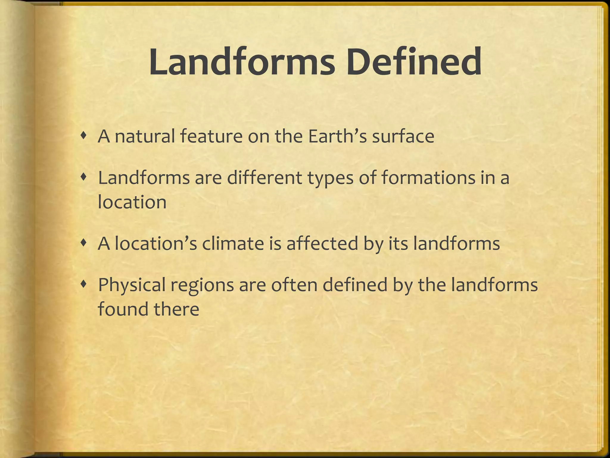 Physical regions and landforms | PPTX
