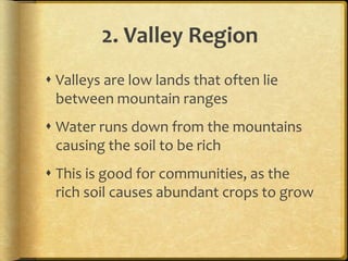 Physical regions and landforms | PPTX