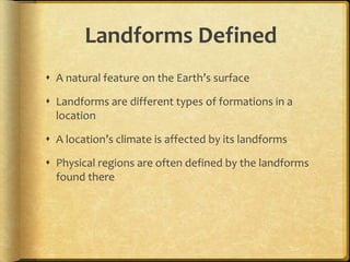 Physical regions and landforms | PPT
