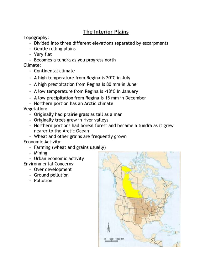 Physical regions of canada project | DOCX