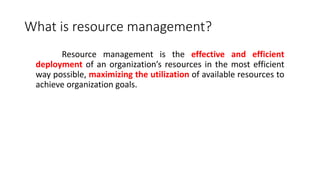 Physical resources management in schools | PPTX