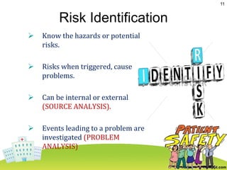 Patient safety and Risk Management in hospitals | PPTX