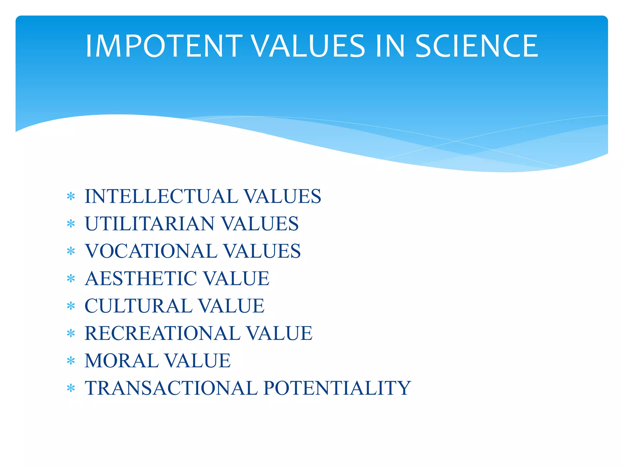 Values of Science | PPTX