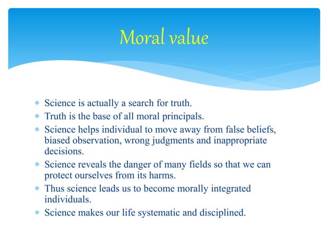Values of Science | PPTX