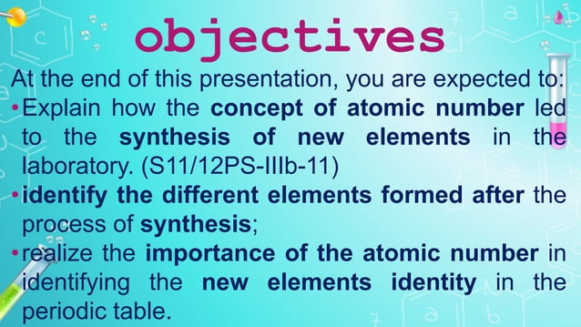 Physical Science - Concept of Atomic Number Led to the Synthesis of New ...