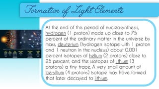 Physical Science: Formation of Light Elements in Big Bang Theory | PDF