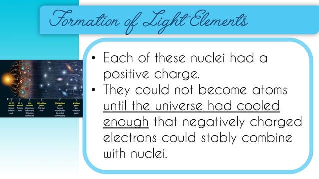 Physical Science: Formation of Light Elements in Big Bang Theory | PDF ...