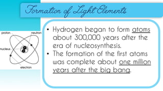Physical Science: Formation of Light Elements in Big Bang Theory | PDF