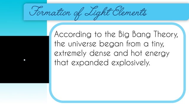 Physical Science: Formation of Light Elements in Big Bang Theory | PDF | Chemistry | Science