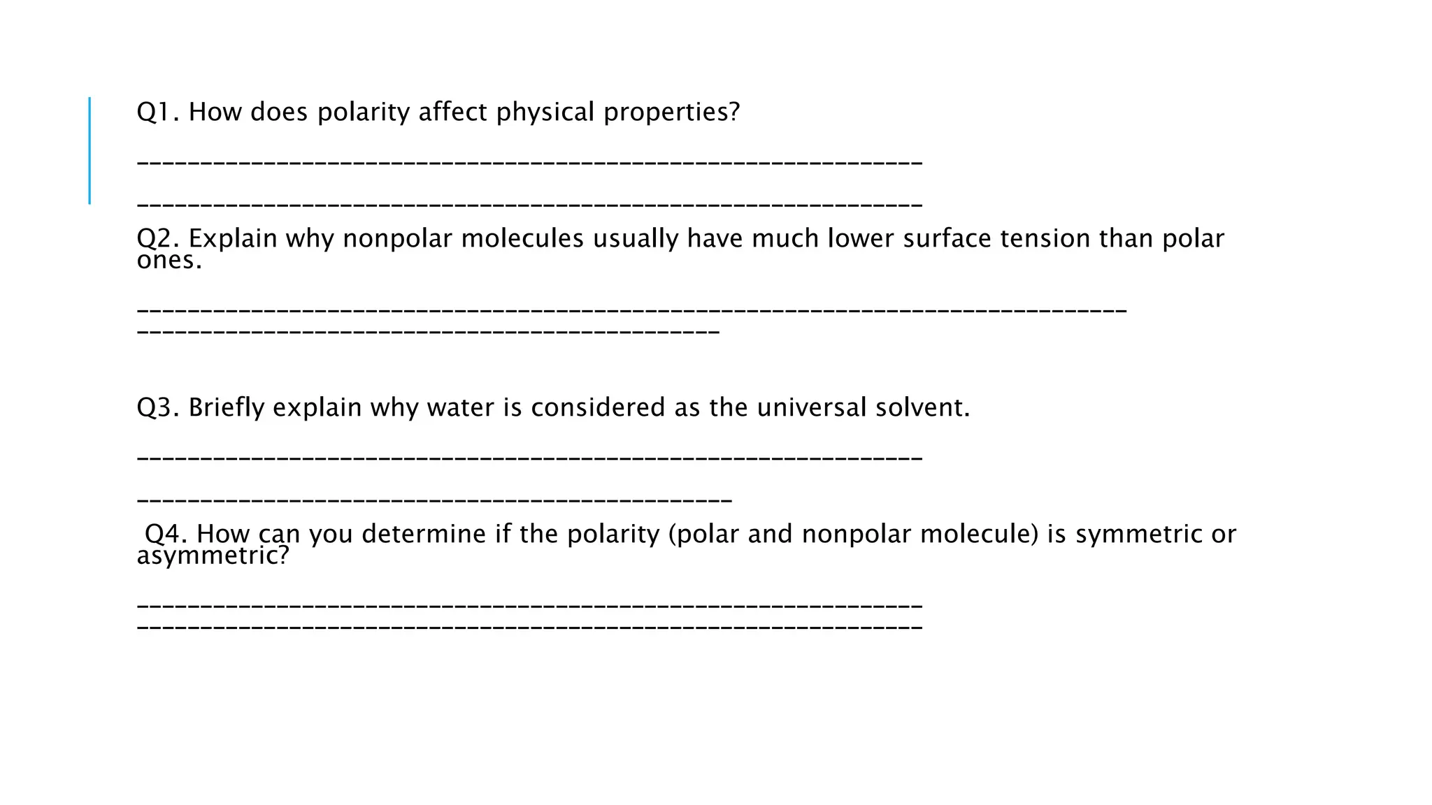 Physical Science 12 POLARITY OF A MOLECULE TO ITS PROPERTIES.pptx