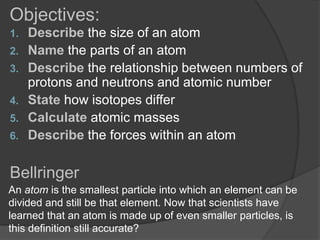 Physical Science Atoms