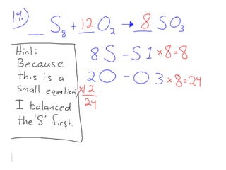 Physical Science 6th Balancing Equations | PPT