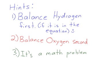 Physical Science 6th Balancing Equations | PPT