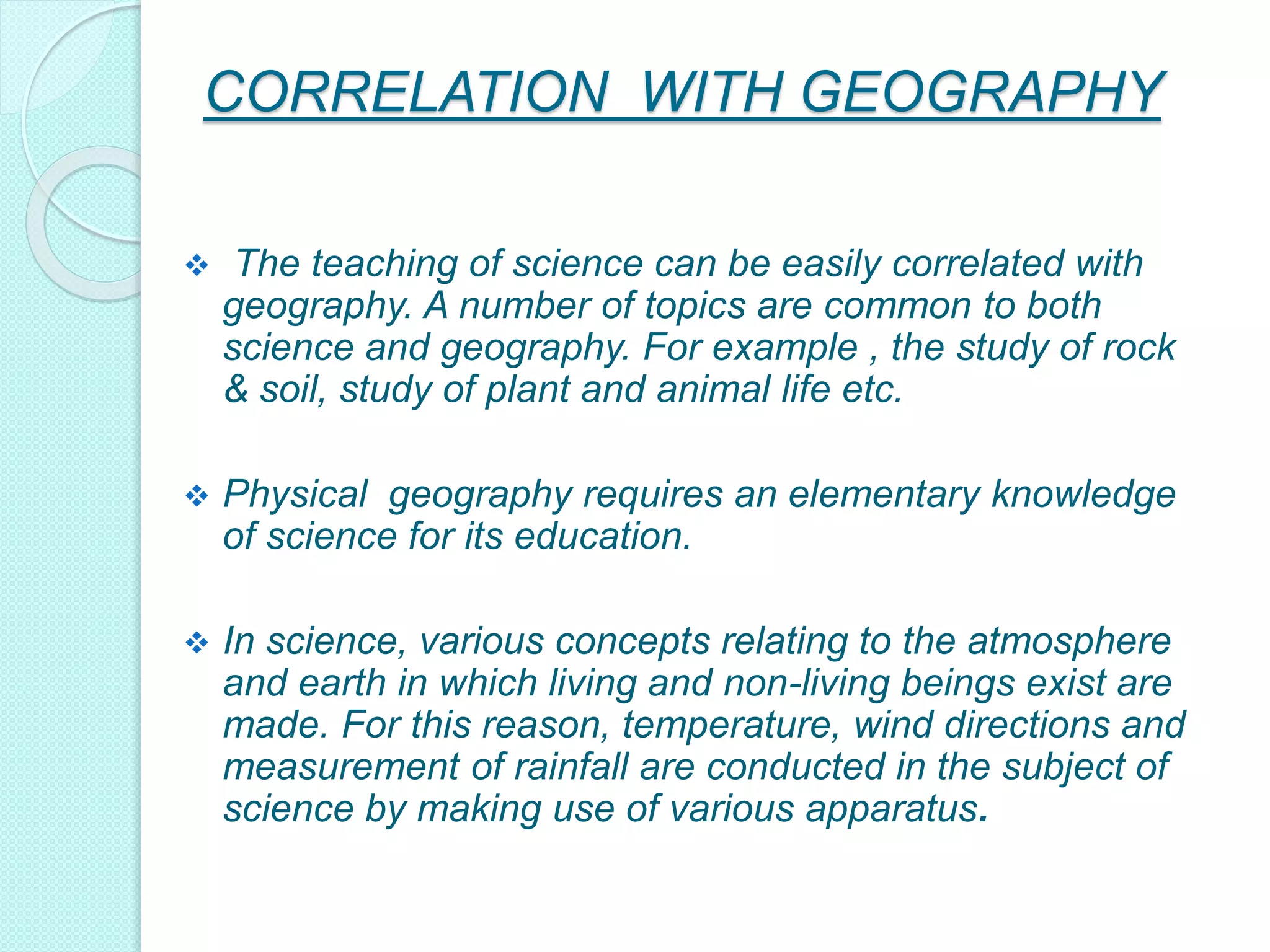 Correaltion of physical science with other subjects | PPTX