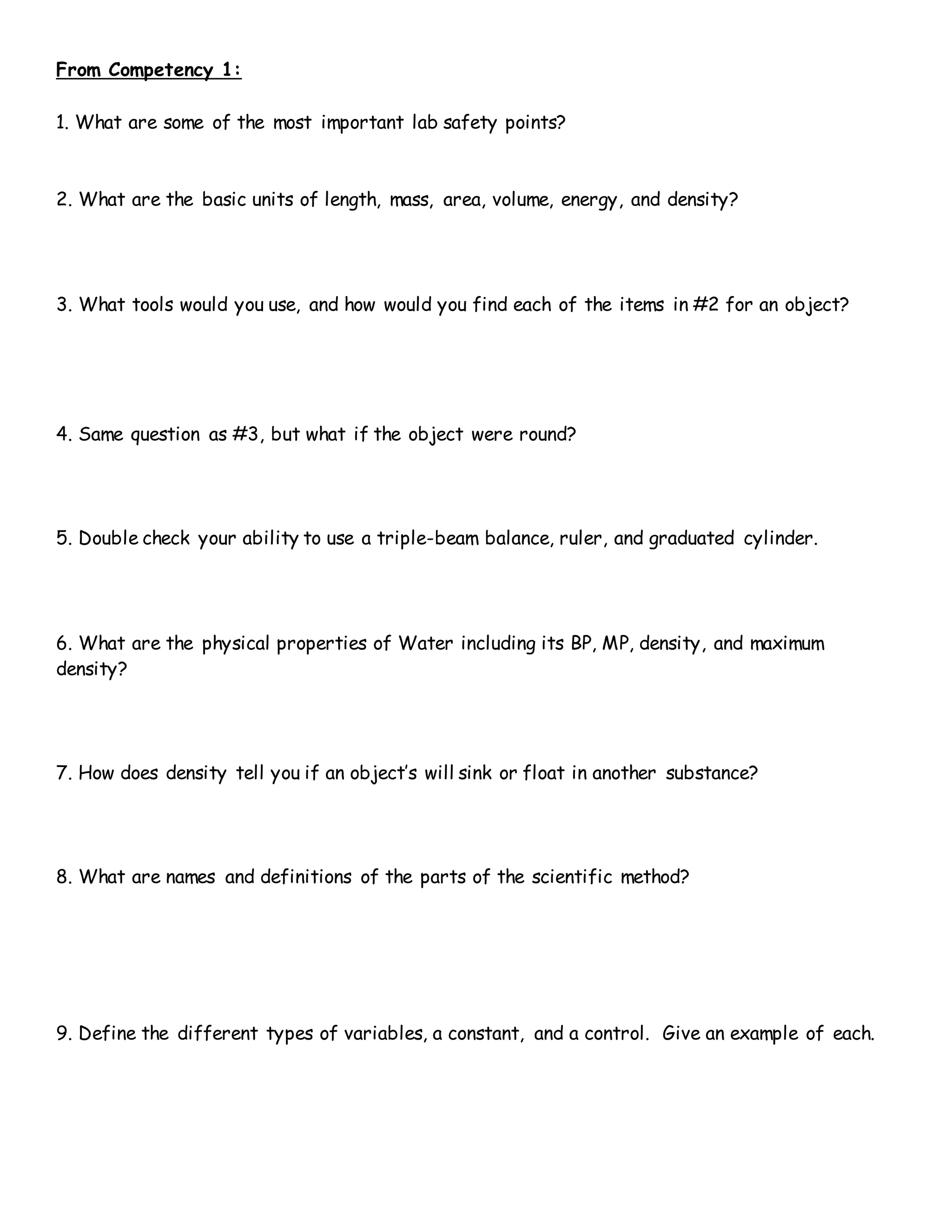 Physical science final exam review | PDF