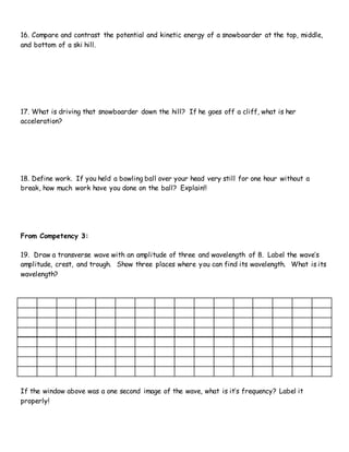 Physical science final exam review | DOCX