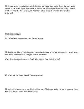 Physical science final exam review | DOCX