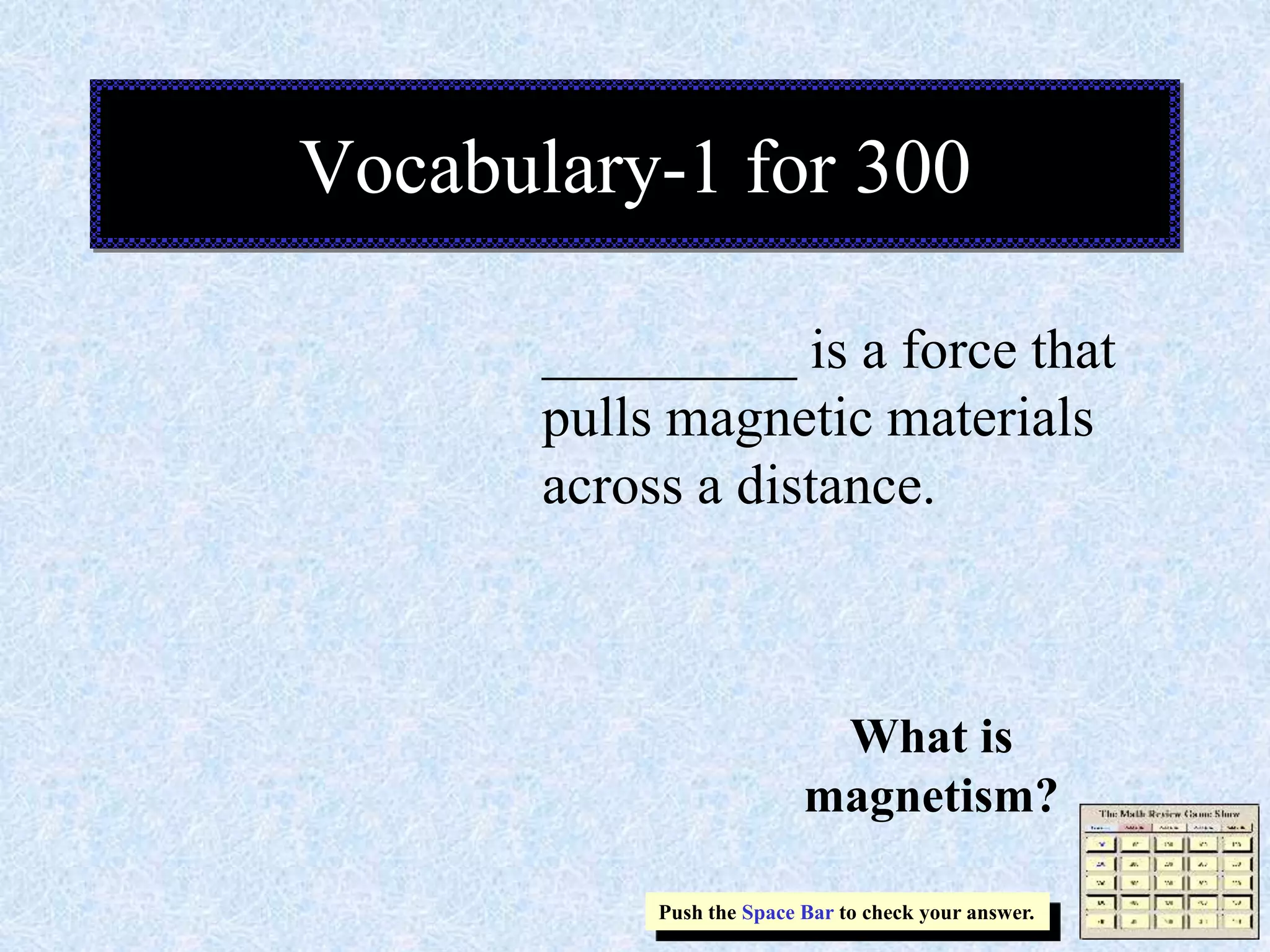 Physical science Game jeopardy | PPT