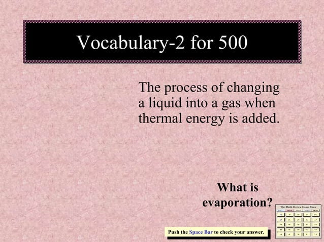Physical science Game jeopardy | PPT