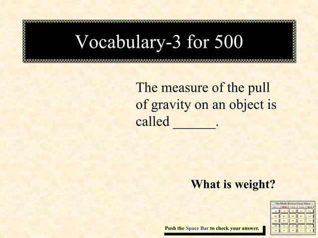 Physical science Game jeopardy | PPT