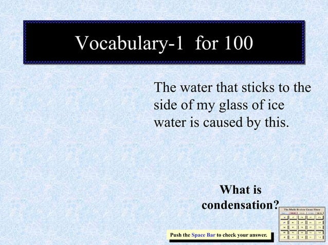 Physical science Game jeopardy | PPT