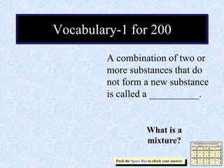 Physical science Game jeopardy | PPTX