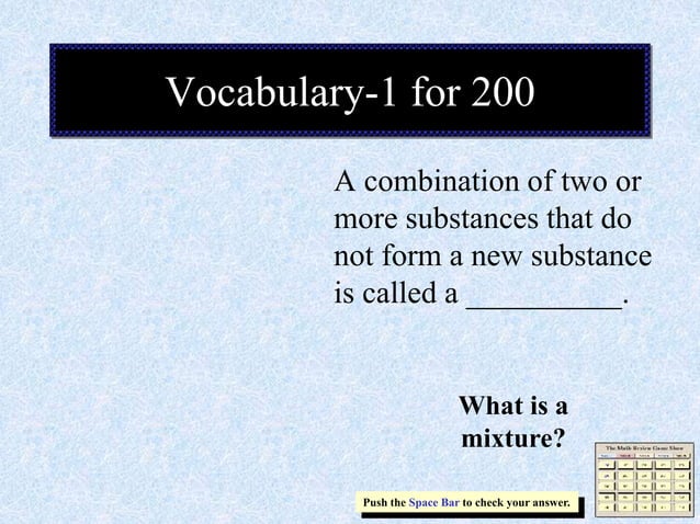 Physical science Game jeopardy | PPT