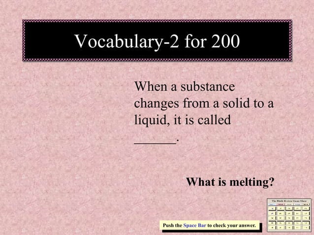Physical science Game jeopardy | PPT