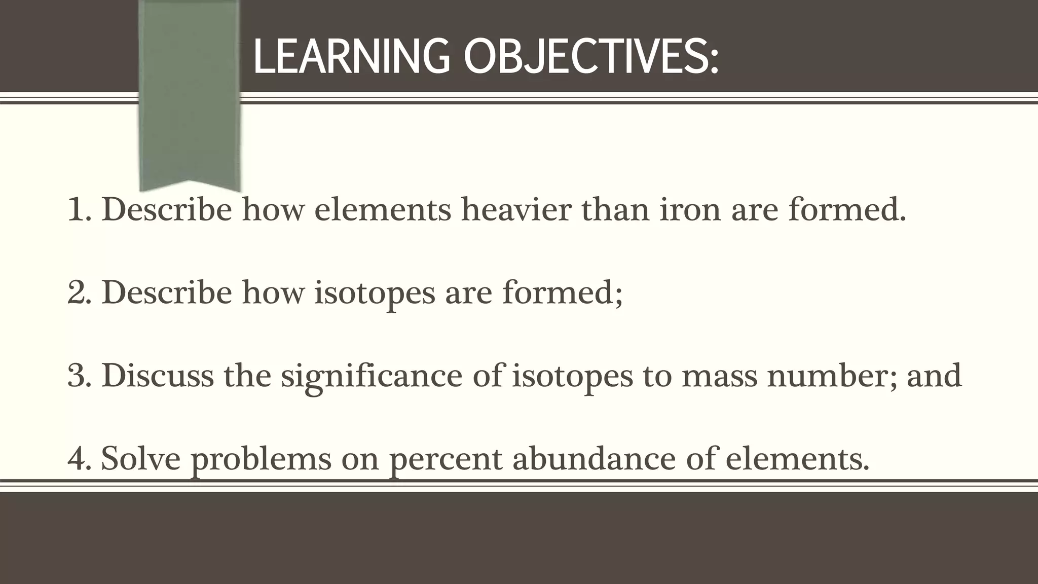 Elements and isotopes | PPTX