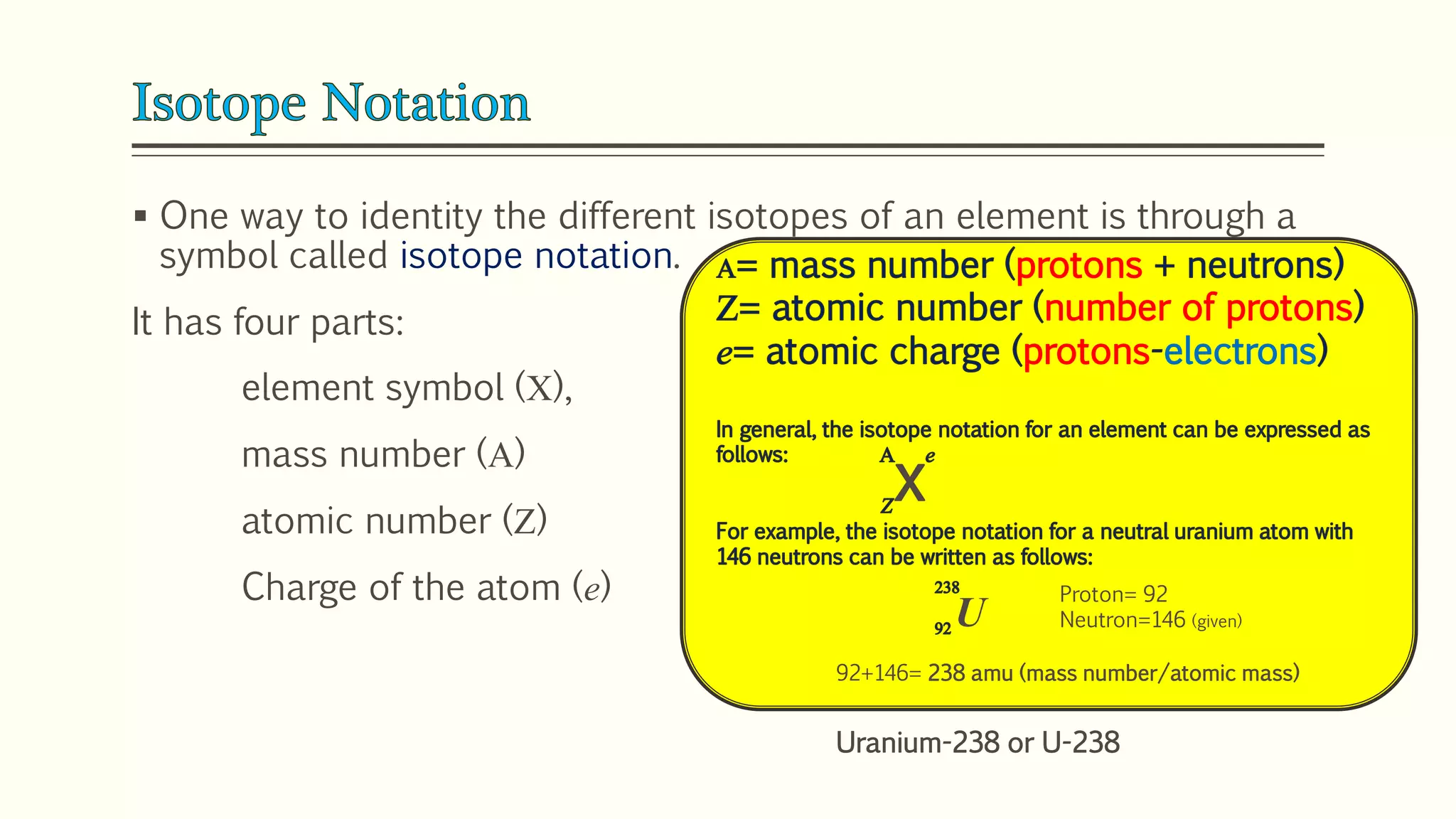 Elements and isotopes | PPTX