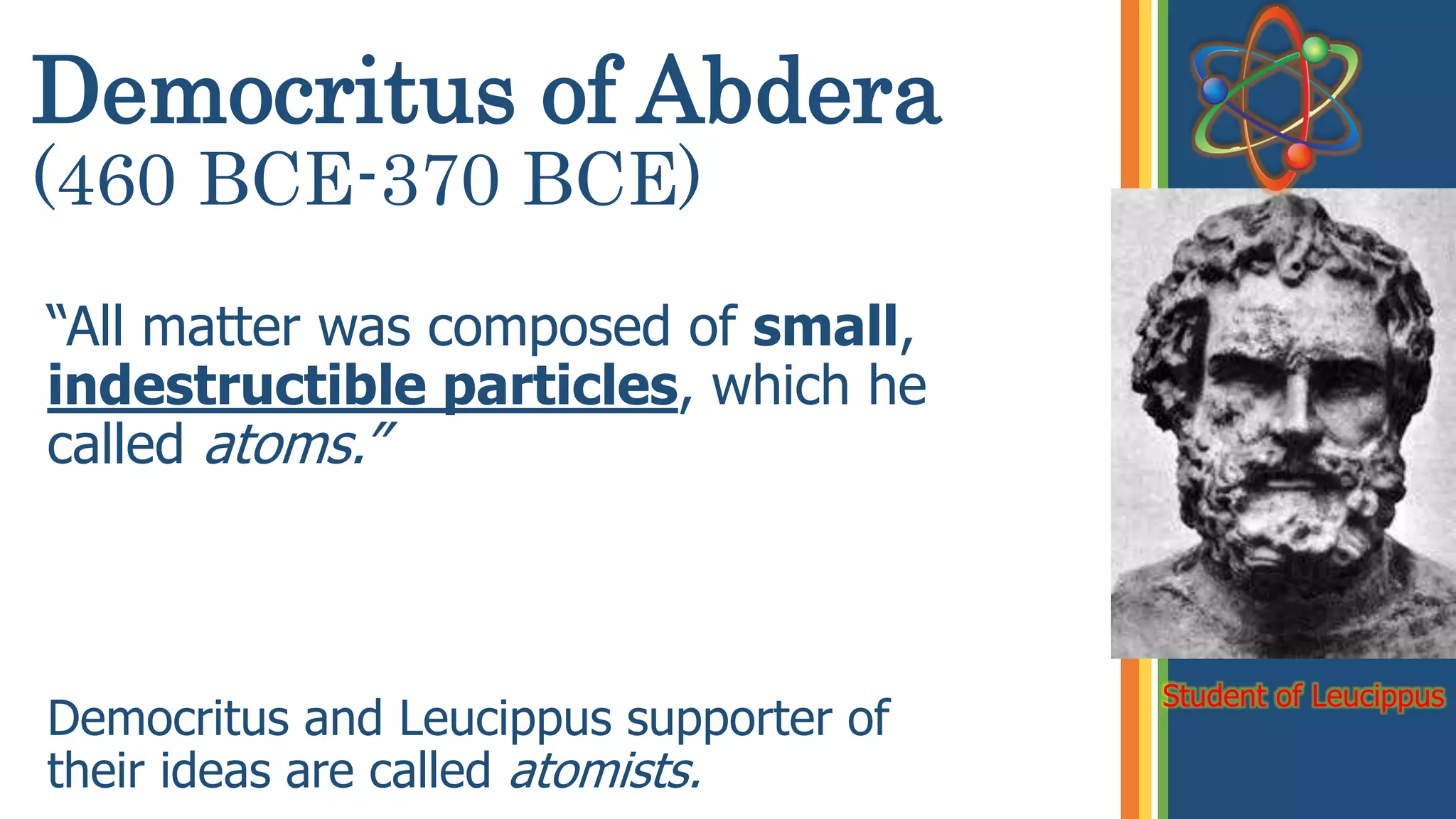 The emergence of ideas about the atom | PPTX