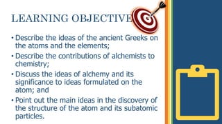 The emergence of ideas about the atom | PPTX