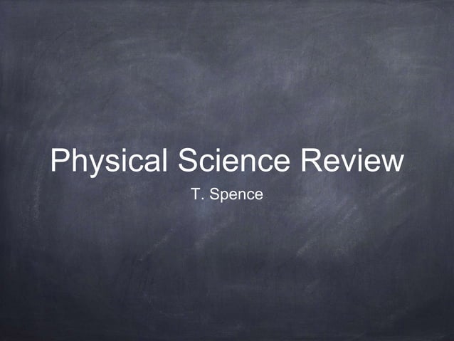 Physical science review | PPT