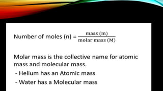 Physical sciences the mole concept | PPTX